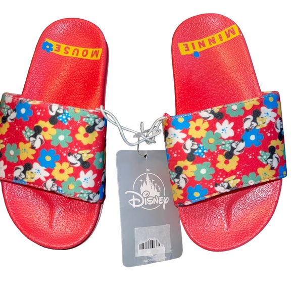 Disney | Shoes | Nwt Disney Girls Slides Minnie Mouse Slides Size 112 ...